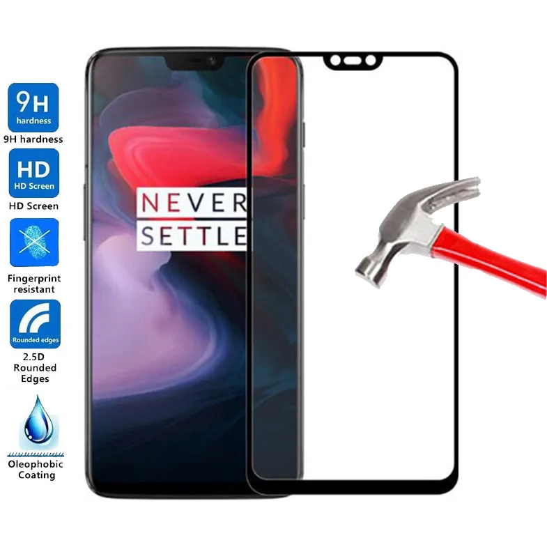 Tempered Glass For Oneplus 6 Full Screen Protector Film Tempered Glass ...
