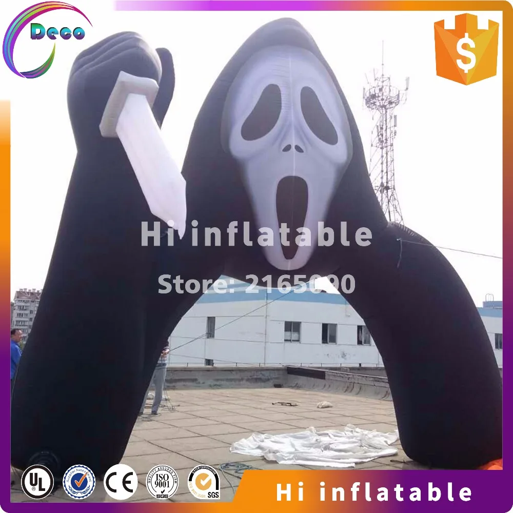 4*3m Halloween Inflatable Ghost Skull Arch For Halloween Decoration ...