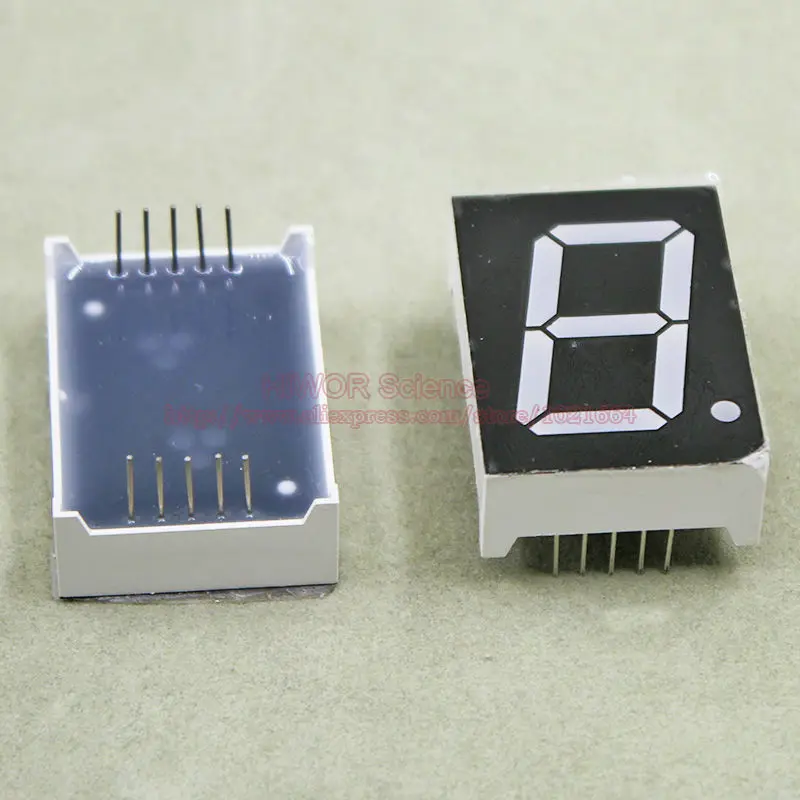 100pcs 10pins 10011br 10011ar 1 Inch 1 Bit Digit 7 Segment Red Led ...