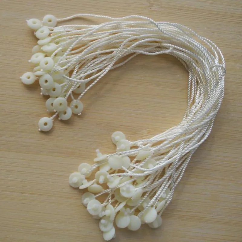 100 pcs/lot Beige yellow round cords for clothing ropes swing Hang tag ...