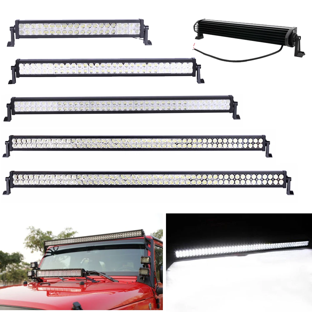 Waterproof-LED-Light-Bar-22-32-42-52-Inch-300W-Spot-Flood-Combo-Work ...