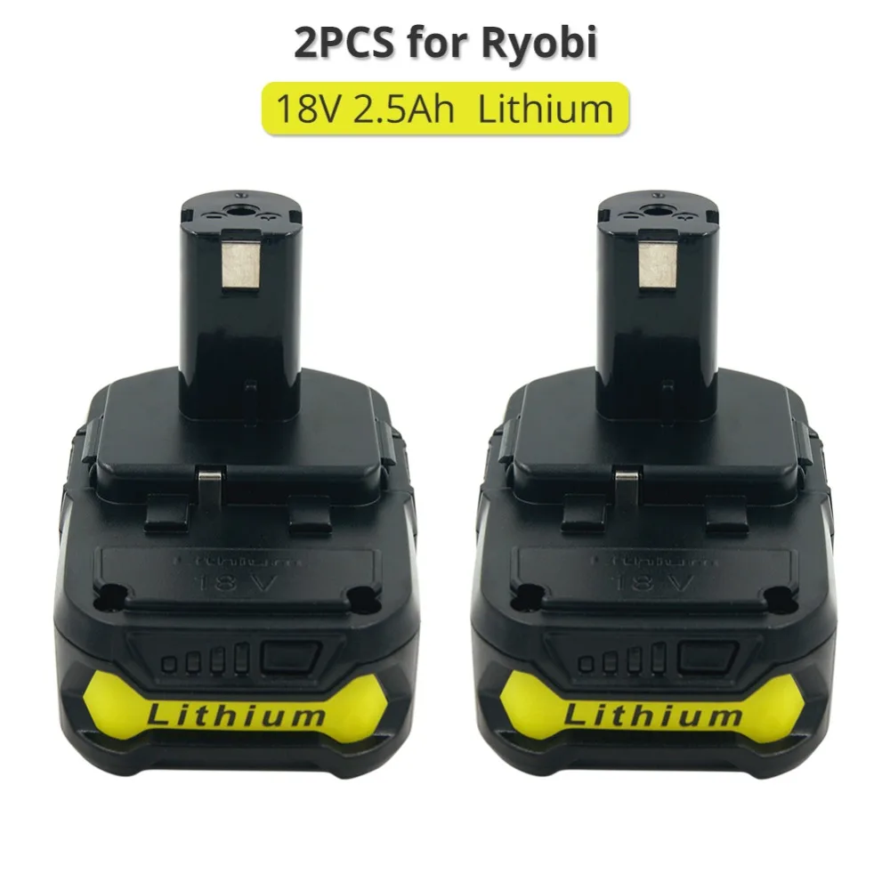 2pcs 18v 2.5a Rb18l25 Lithium Ion Power Tools Drills Replacement ...