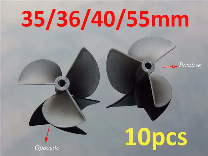 10pcs-32-35-36-40-52-55-57mm-3-blades-propellers-3mm-4mm-Nylon-Positive ...