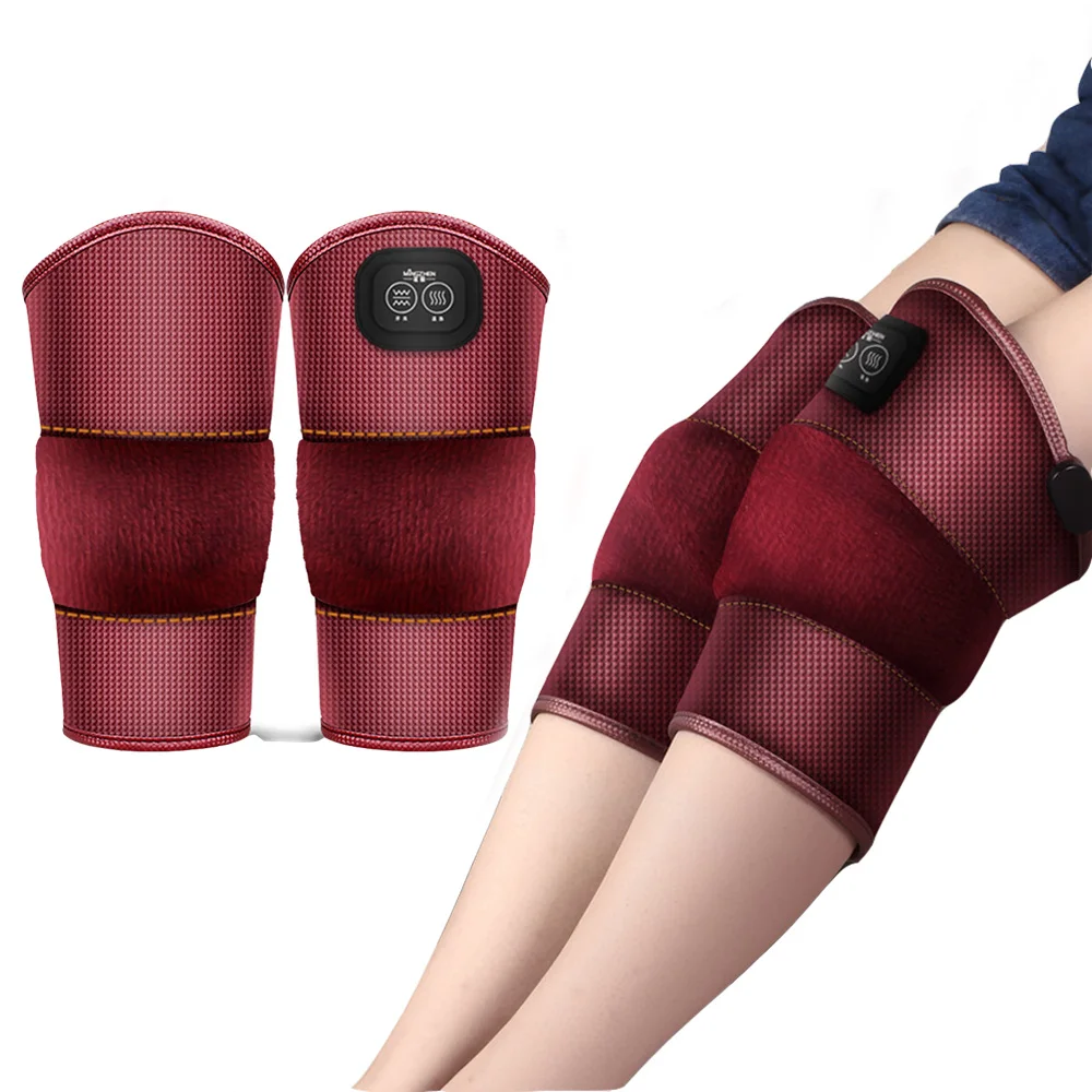 Electric Knee Massager Vibrator Leg Massage Heating Pads Moxibustion Hot Compress Physiotherapy