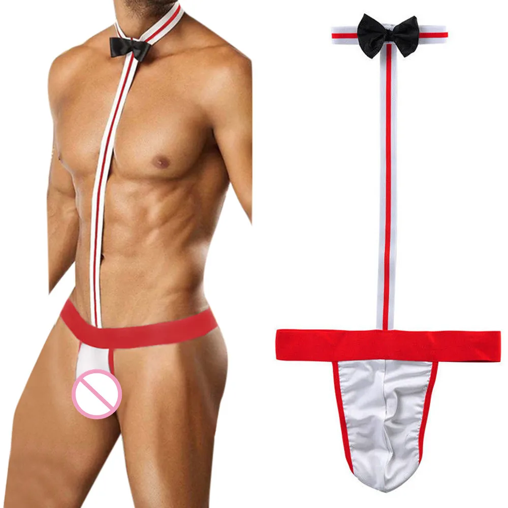 Novelty Lingerie Men Sexy Mankini Costume Swimsuit Swimwear Thong Underwear Man Bikini Funny
