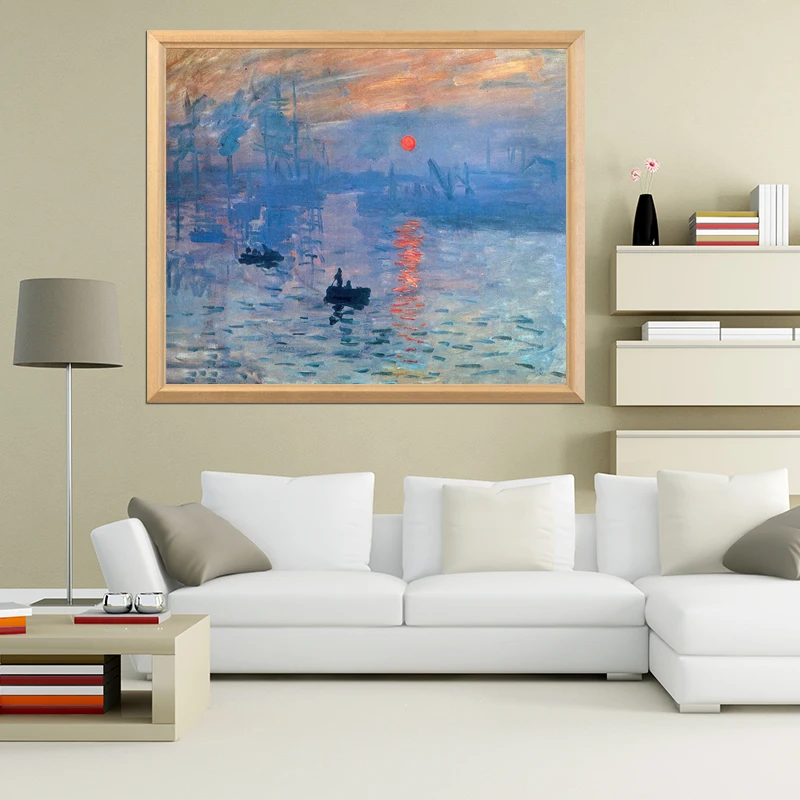 Best Claude Monet Famous Painting "Impression, Sunrise" 5D DIY Diamond ...