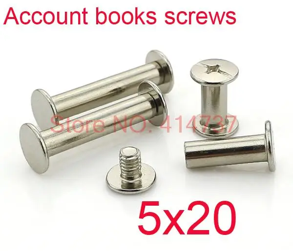 100pcs-lot-5-20mm-Nickel-plating-Book-screws-Picture-books-screws ...