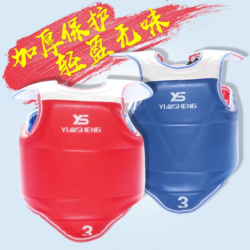 Yinsheng-TaeKwonDo-Reversible-Chest-Guard-Protector-Men-Kids-Karate-MMA ...