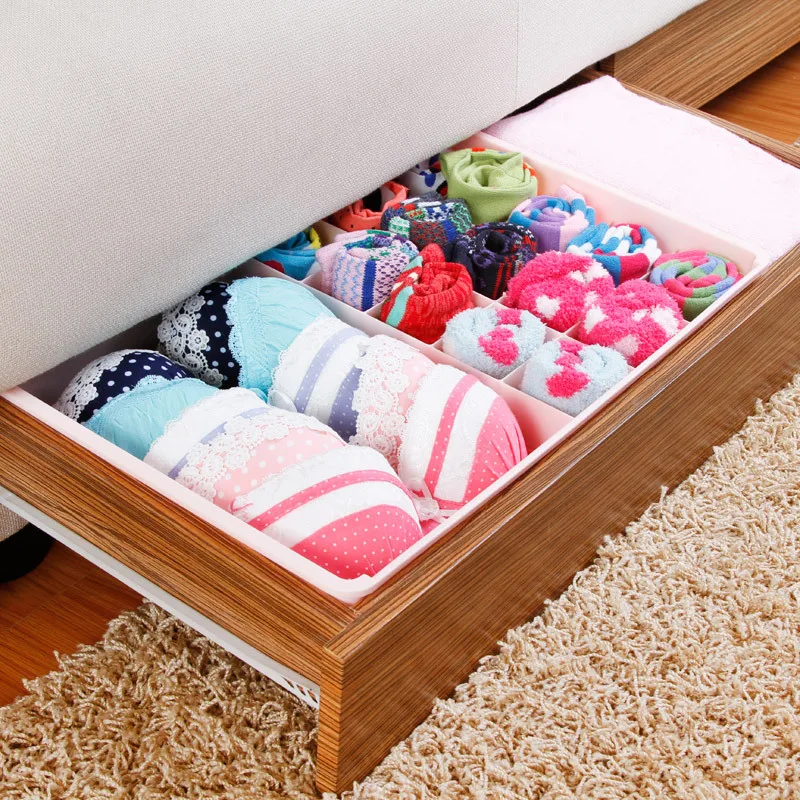 Plastic Double Removable Storage Box Underwear Bra Underwear Socks