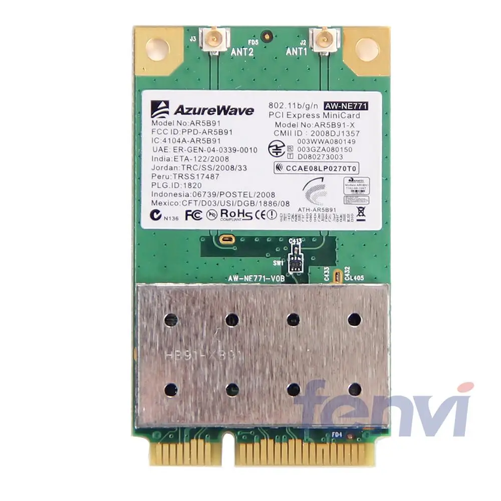 Atheros AR5B91 AR9281 Mini PCI-e Wireless-N wifi Network Adapter 802 ...