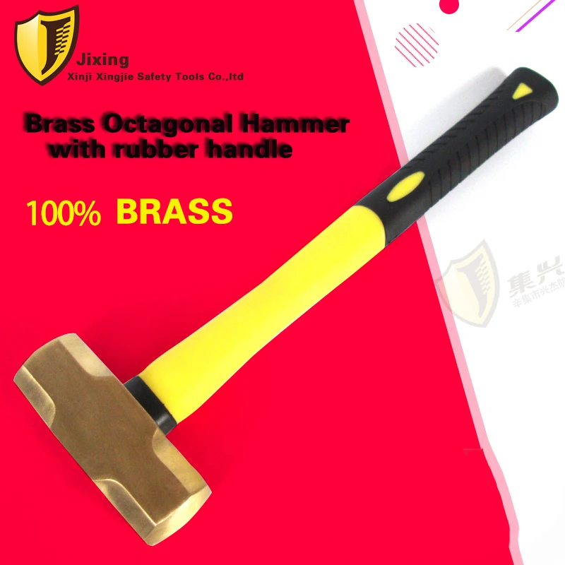 1-4kg-Brass-Sledge-hammer-with-rubber-handle-Brass-octagonal-hammer ...