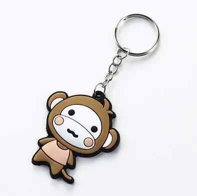Cartoon Monkey PVC key tag Customize pvc embossed rubber made character ...