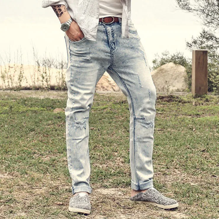 2017 Men new fashion high quality jeans trousers men spring retro ...