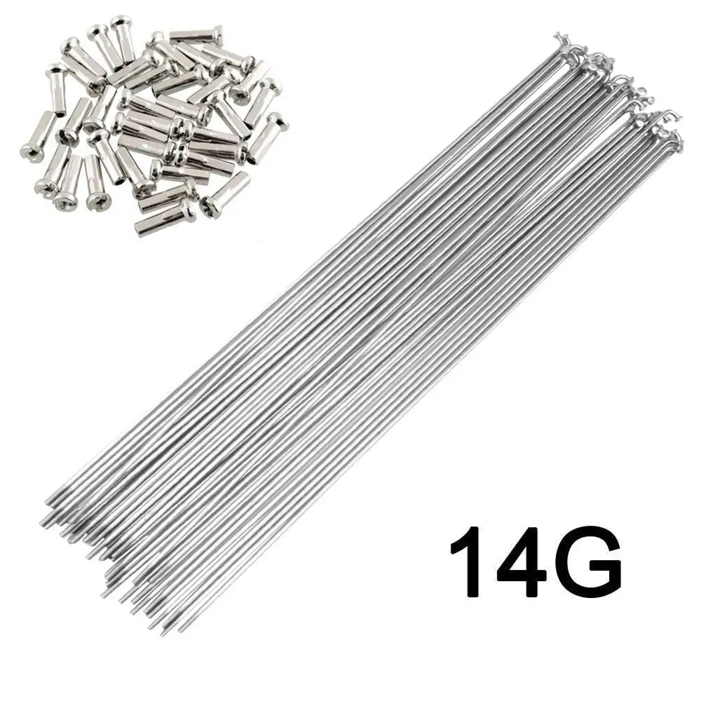 Bicycle Stainless Steel Silver Spokes 36pcs 14G/14K J Bend Bicycle ...