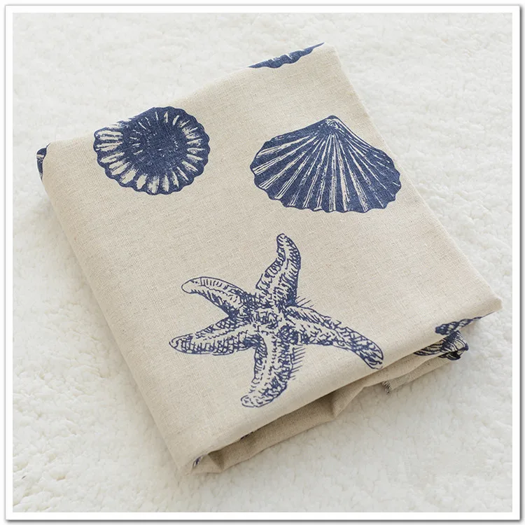 140cm wide 1 yard European style seashell linen cotton upholstery ...