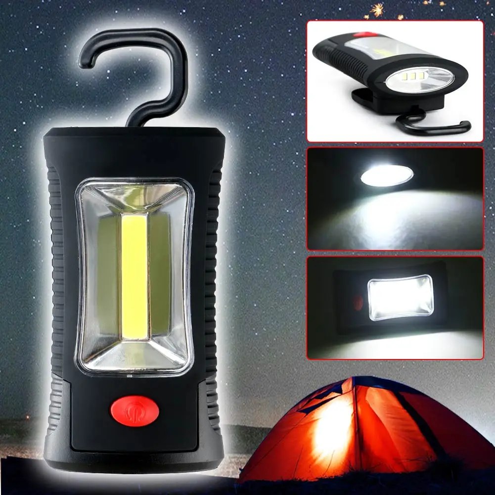 Mini COB LED + 3 LED AAA Working Flashlight Lamp Magnetic 11x6x3CM ...