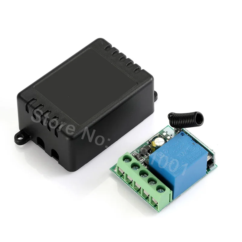QIACHP 433Mhz Universal Wireless Remote Control Switch DC 12V 1CH Relay ...