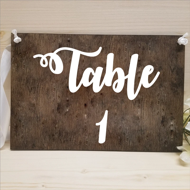 Wedding Table Number Vinyl Decals , Removable Waterproof Table Plan ...