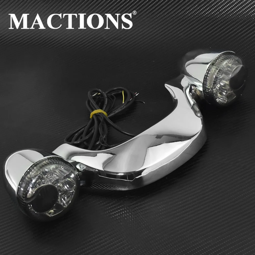 Motorcycle-Smoke-Rear-LED-Brake-Light-Turn-Signal-Bar-Chrome-For-Harley ...