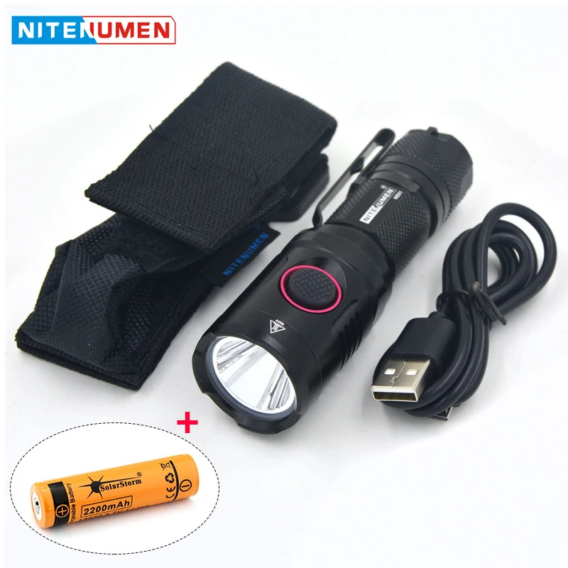 Mini Portable LED Flashlight Usb Rechargeable Aluminum Waterproof ...
