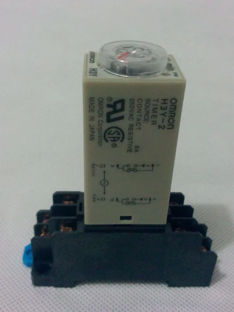 H3Y 2 Power Time Delay Relay Solid State Timer DPDT with 8Pins Socket ...