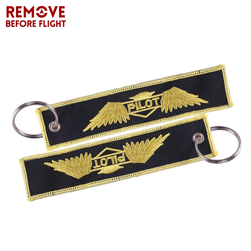 Angel Wing Pilot Key Chain Jewelry Embroidery Pilot Key Ring Chain ...
