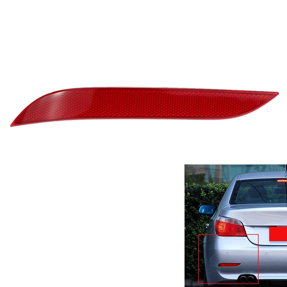 1PCSด้านซ้ายด้านหลังกันชนReflector LightโคมไฟสำหรับBMW E60 E61 520d ...