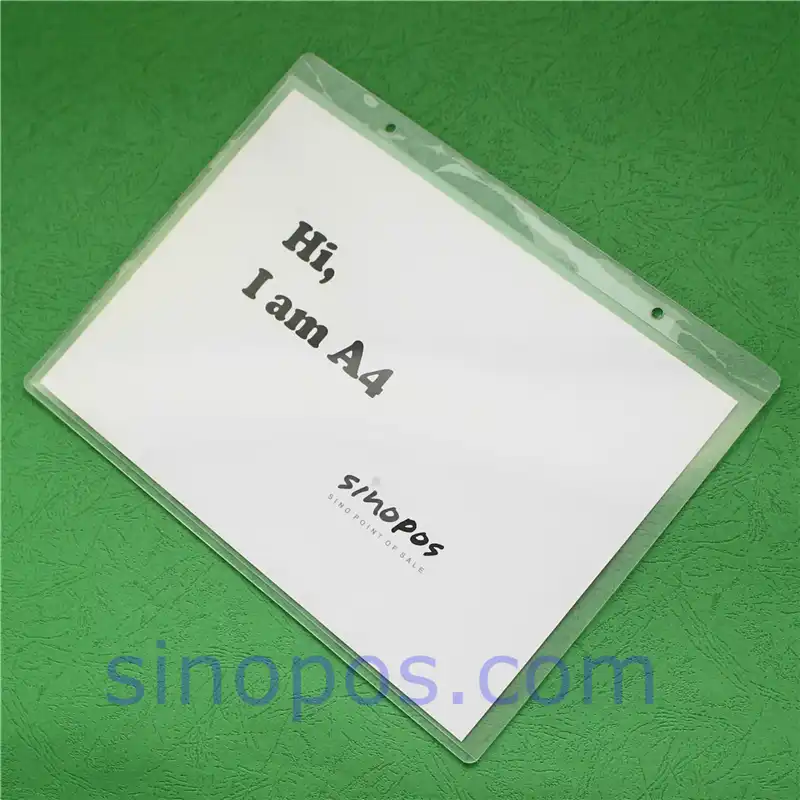 PVC Sign Sleeve A3 File Clear Plastic Paper Protective Sleeve Card ...