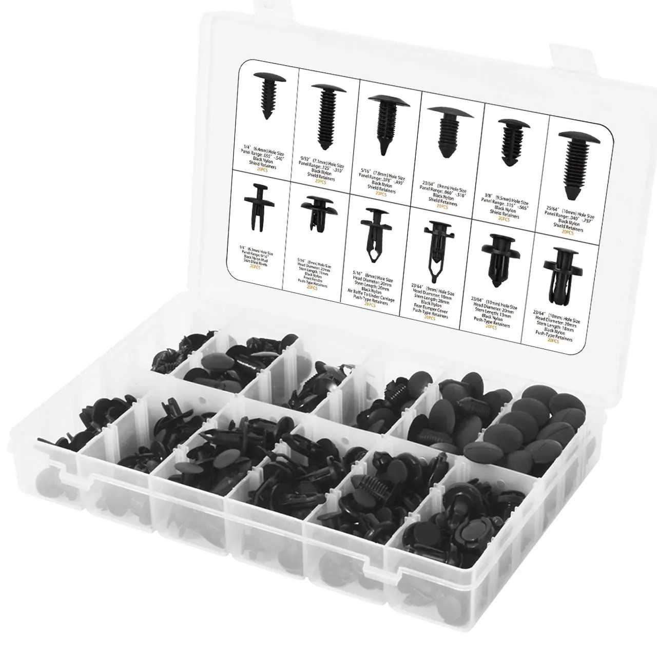 240pcs Car Styling Retainer Clips Panel Body Interior Assortment Set ...