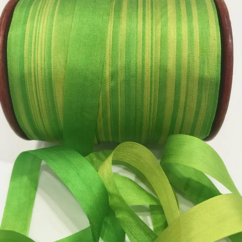 13mm-100-real-pure-silk-ribbons-green-variegated-double-face-taffeta ...
