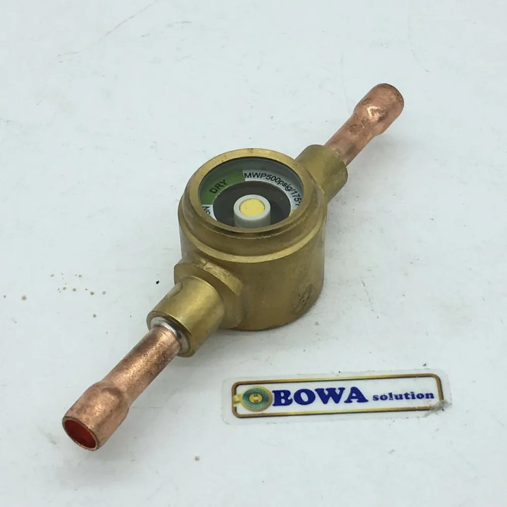 1/4" Sight glass has highest sensitivity moisture indicator, wide angle ...