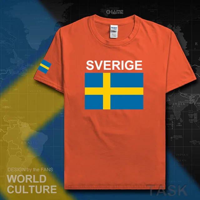 Sweden Sverige men t shirt Swedish Swede tshirt 2017 jerseys nation ...