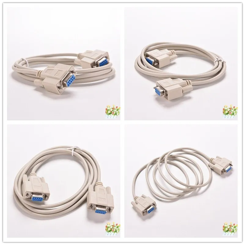 5ft f/f serial rs232 null modem cabo fêmea para fêmea db9 fta conexão ...