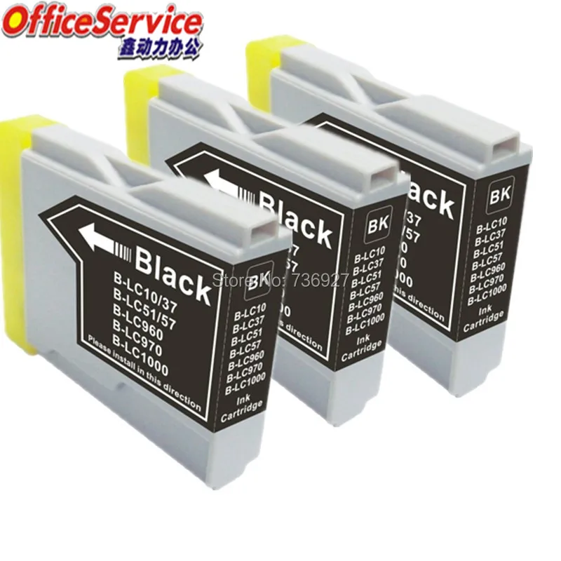 3Black Compatible Ink Cartridge LC10 LC37 LC51 LC57 LC970 LC1000 For ...
