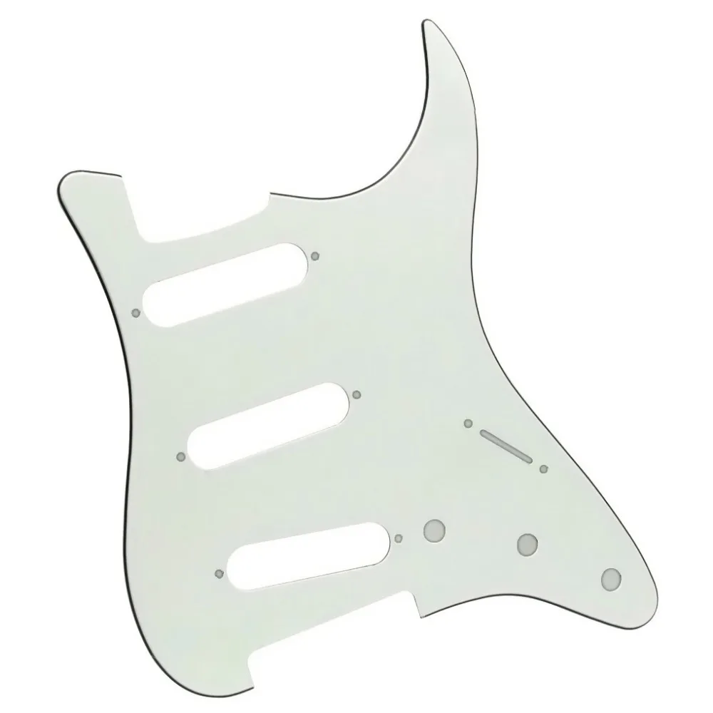 NO Side Holes Pick Guard Plate Strat Guitar Pickguard SSS Ivory 3Ply ...