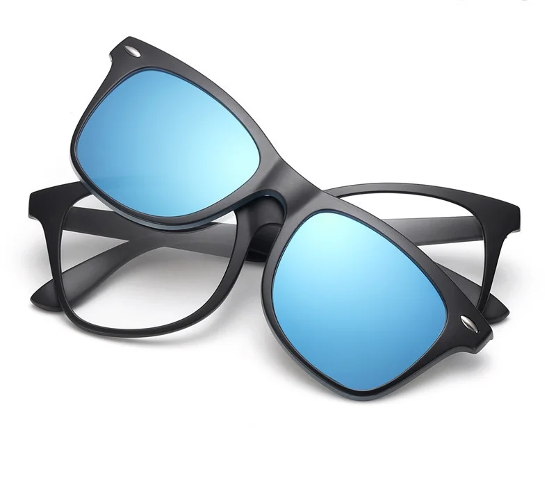 Polarized Magnetic Clip On Glasses Lightest Eyeglasses Frame Sunglasses Magnet Clip Sports