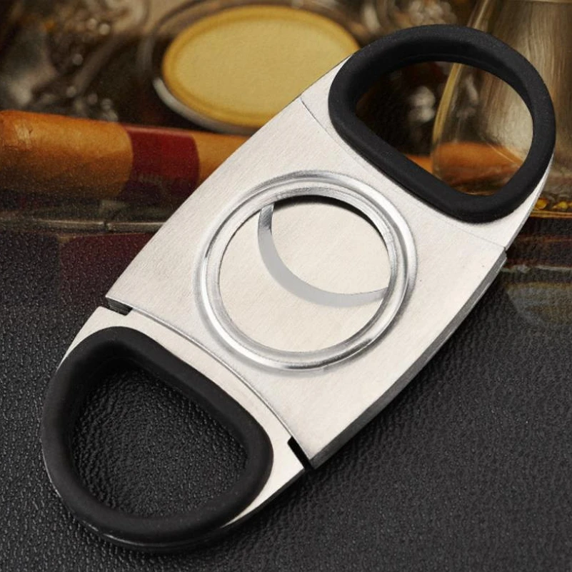 Stainless Steel Double Blades Cigar Cutter Pocket Guillotine Smoking ...