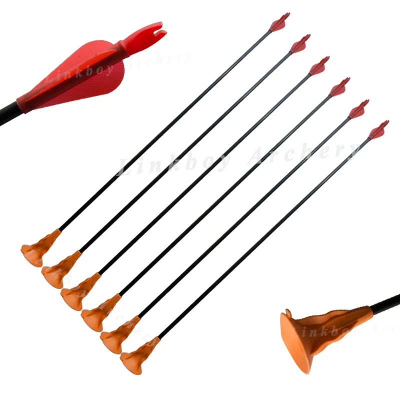 6/12pcs 27'' Sucker Od8mm Fiberglass Arrows For Children Practice ...