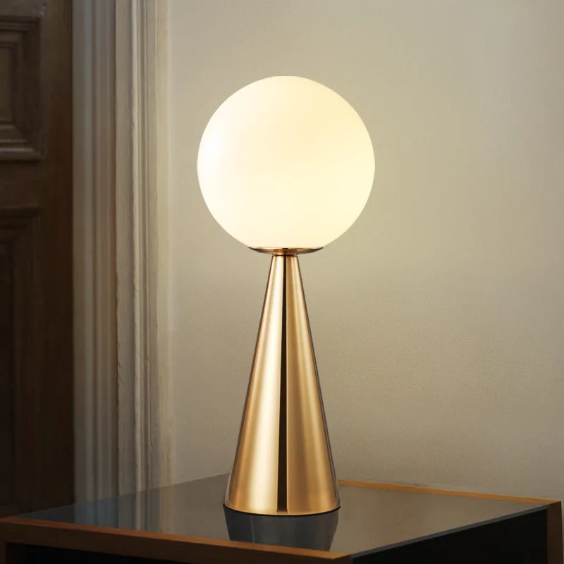 Lukloy Led Globe Table Lamp Bedside Reading Desk Lamp Mid-century ...