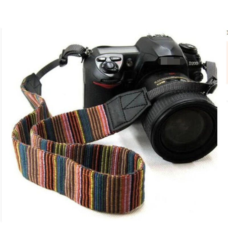 Lc005 Universal Color Stripes Soft Red Camera Neck Straps Shoulder ...