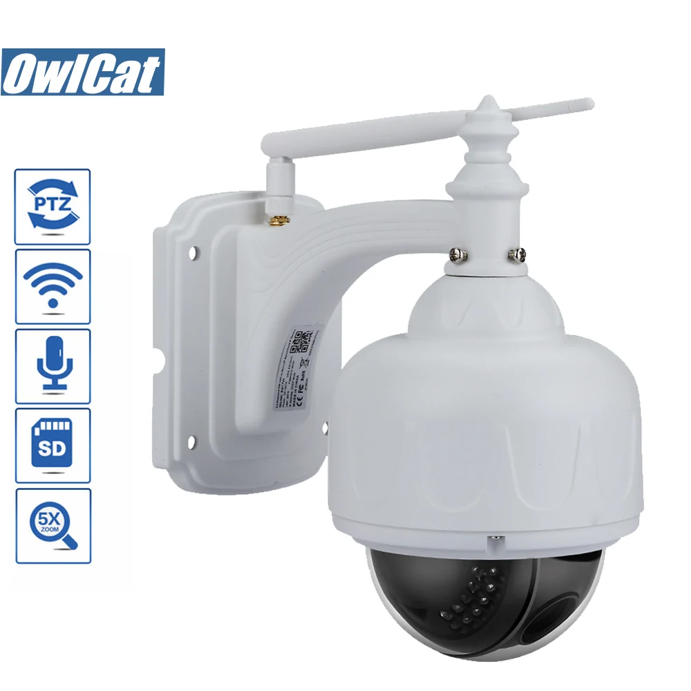Outdoor/Waterproof Wireless Dome 1080P PTZ IP Camera Wifi 5X Opticl ...