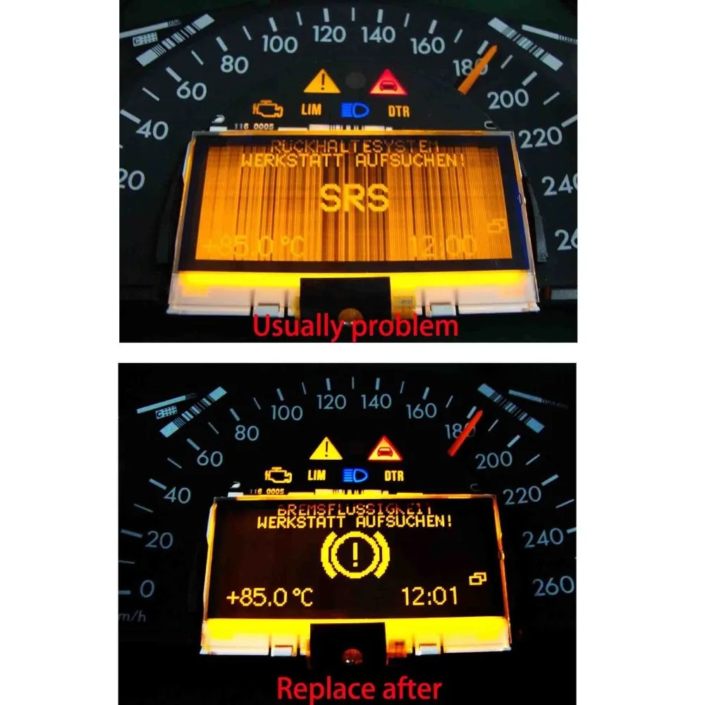 Dashboard LCD Replacement For Mercedes C-Class W203 instrument cluster ...