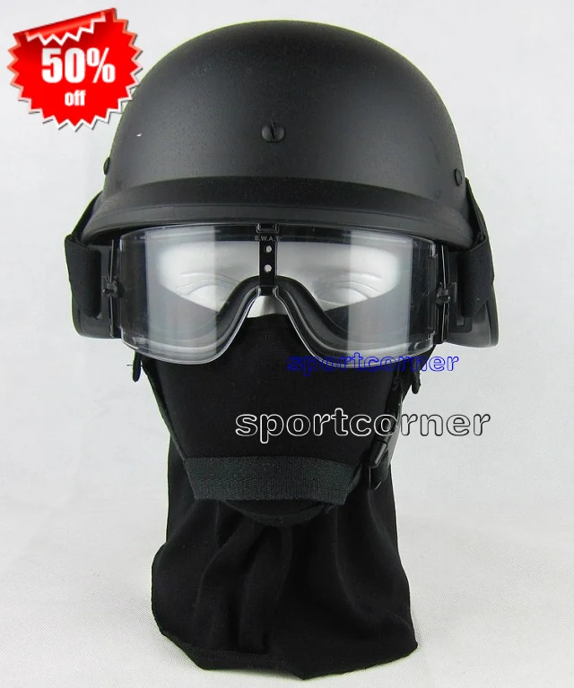 US Army SWAT Airsoft M88 PASGT Kevlar Helmet Black +tactical hunting ...