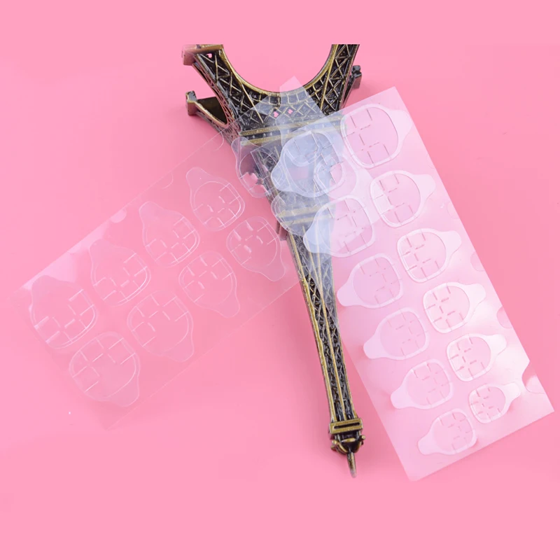 50-Sheet-Lot-Double-side-Glue-Sticker-Flexible-Glue-Plastic-Transparent ...