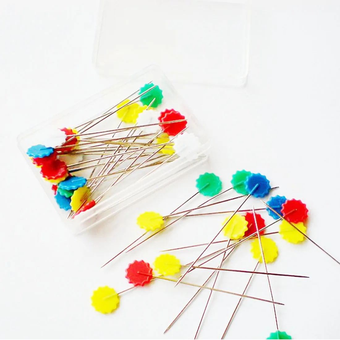 Good 100Pcs Sewing Accessories Patchwork Pins Sewing Pin With Box DIY ...