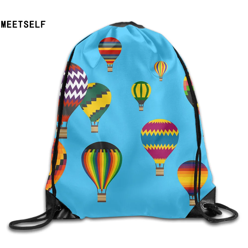 SAMCUSTOM 3D Print Hot Air Balloon Shoulders Bag Women Fabric Backpack ...