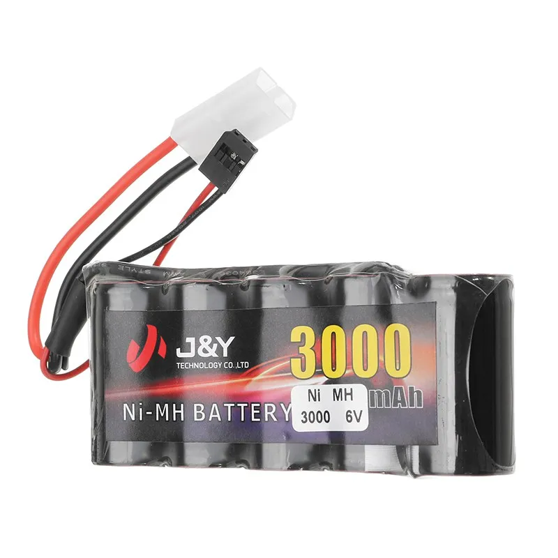 New J&Y 6V 3000mAh NiMH Rechargeable Battery Pack FUTABA Plug for Servo ...