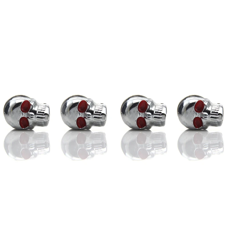 4xRed Eye Skull Bolts Screws Motorcycle Chrome Silver Nuts Fastener ...