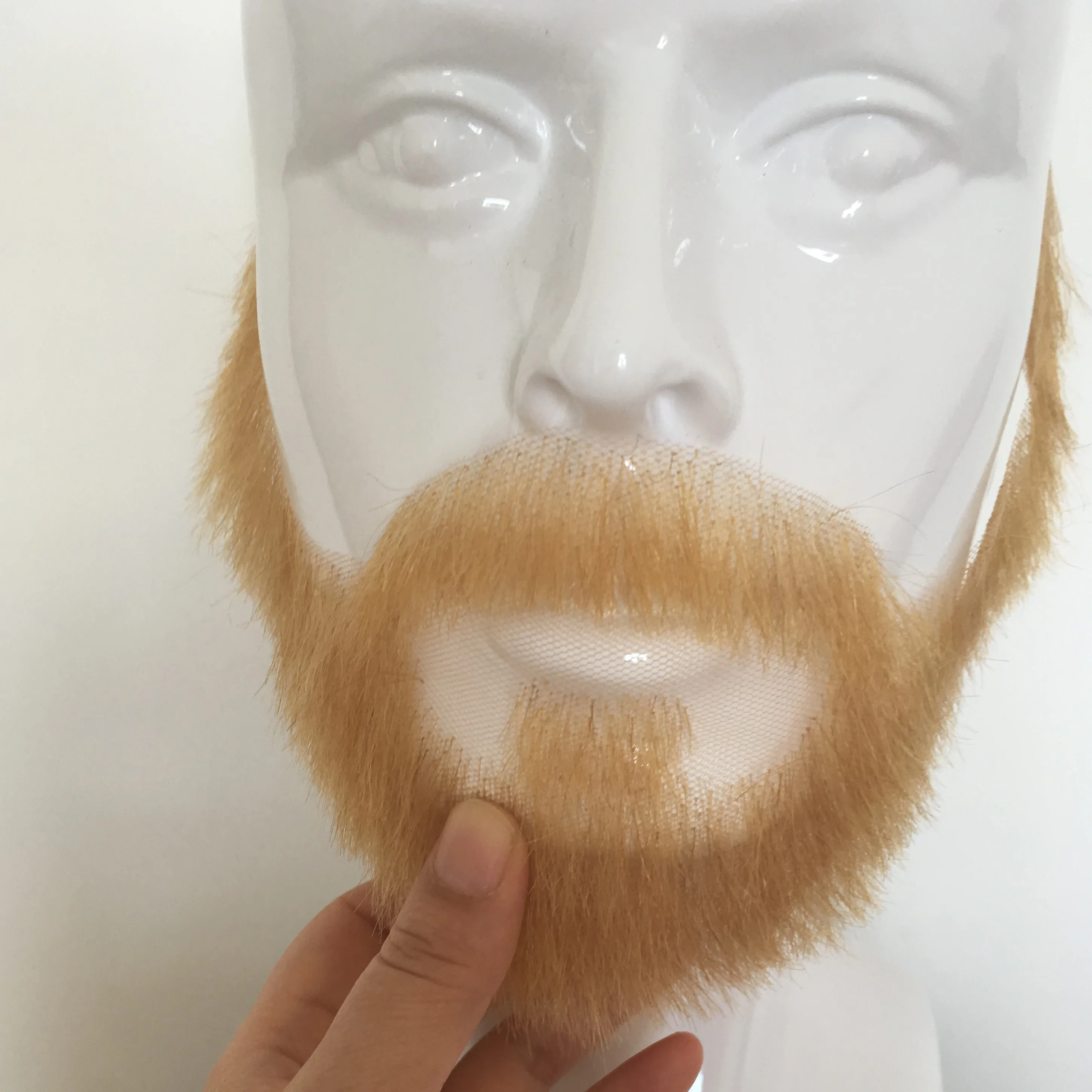 100% Human Hair Handmade Fake Mustache Beard for Entertainment/Drama ...