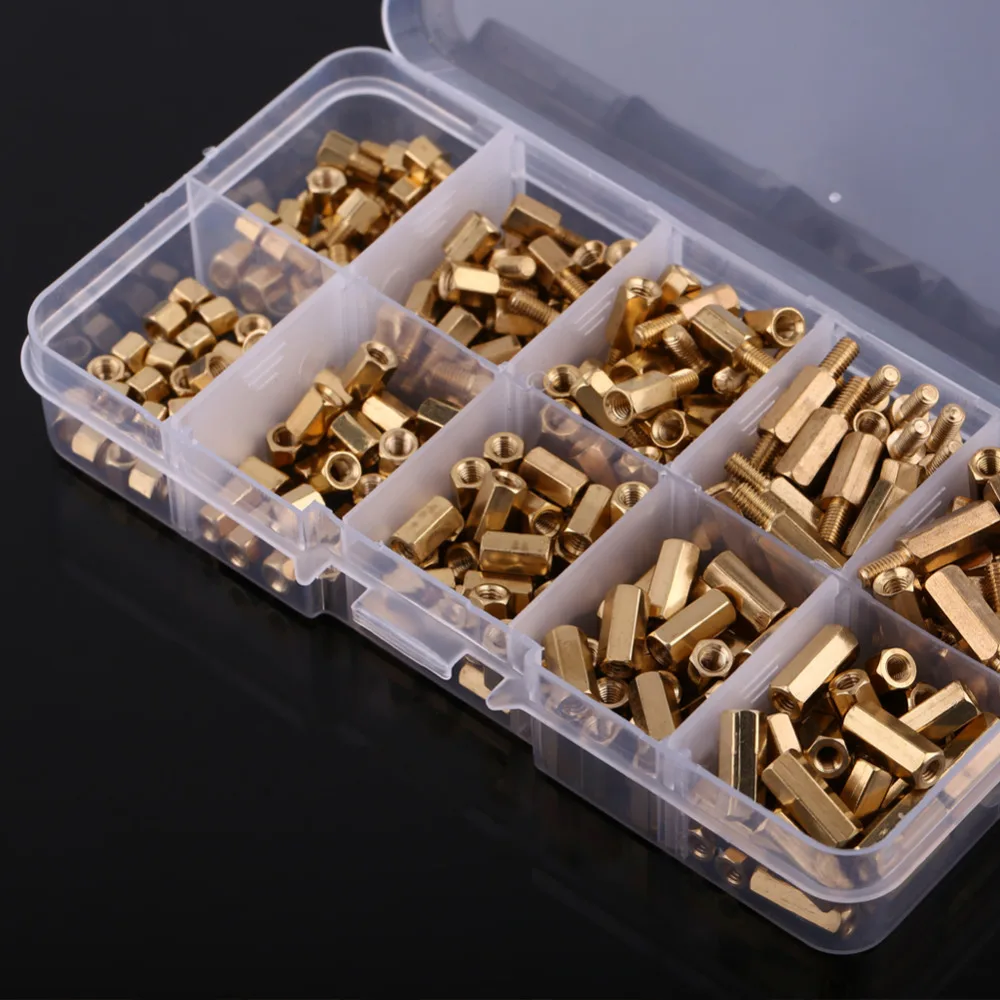 300pcs Set M3 4 12mm Brass Standoffs Spacers Hex M F And F F Stand Off